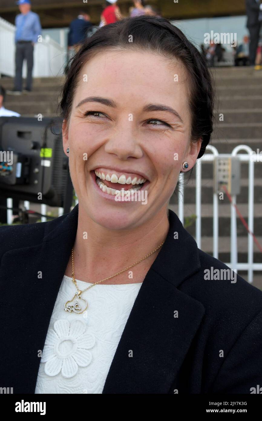 Trainer Keira Dunn is seen after Ready For Danger wins race 5, The ...