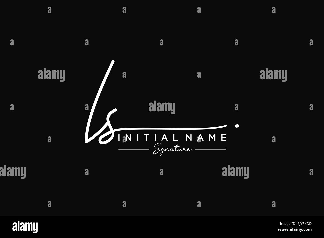 LS signature logo template vector. Hand drawn Calligraphy lettering ...