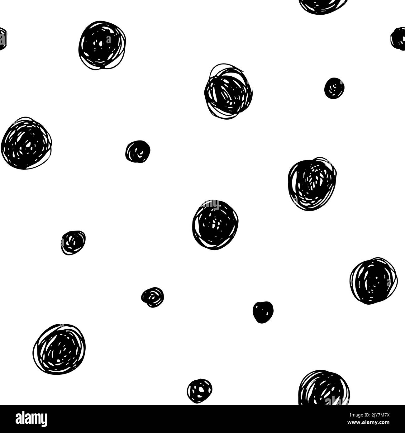 Hand drawn doodle small circles seamless pattern Stock Vector Image ...