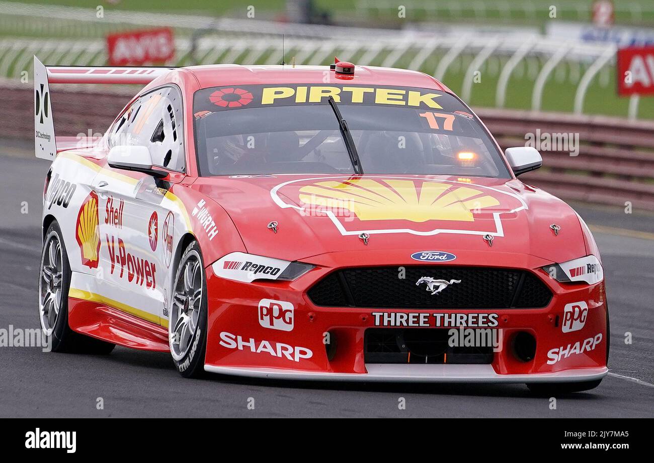 Scott McLaughlin from the Shell V Power racing team warms up during the ...
