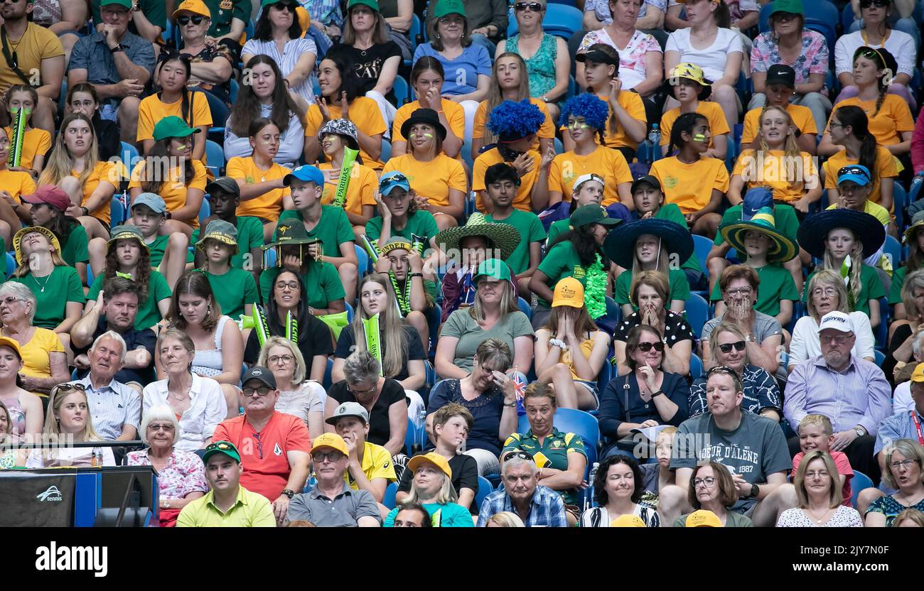 Sad fans during day 2 of the Fed Cup Final tennis competition at RAC ...