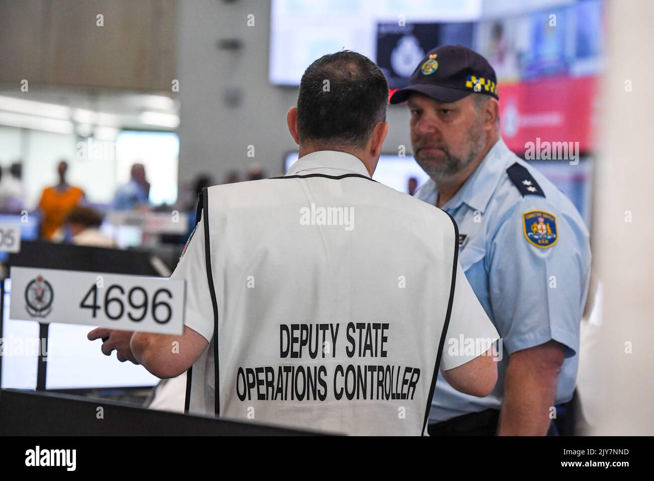 The NSW RFS control centre is seen in operation as the state is ...
