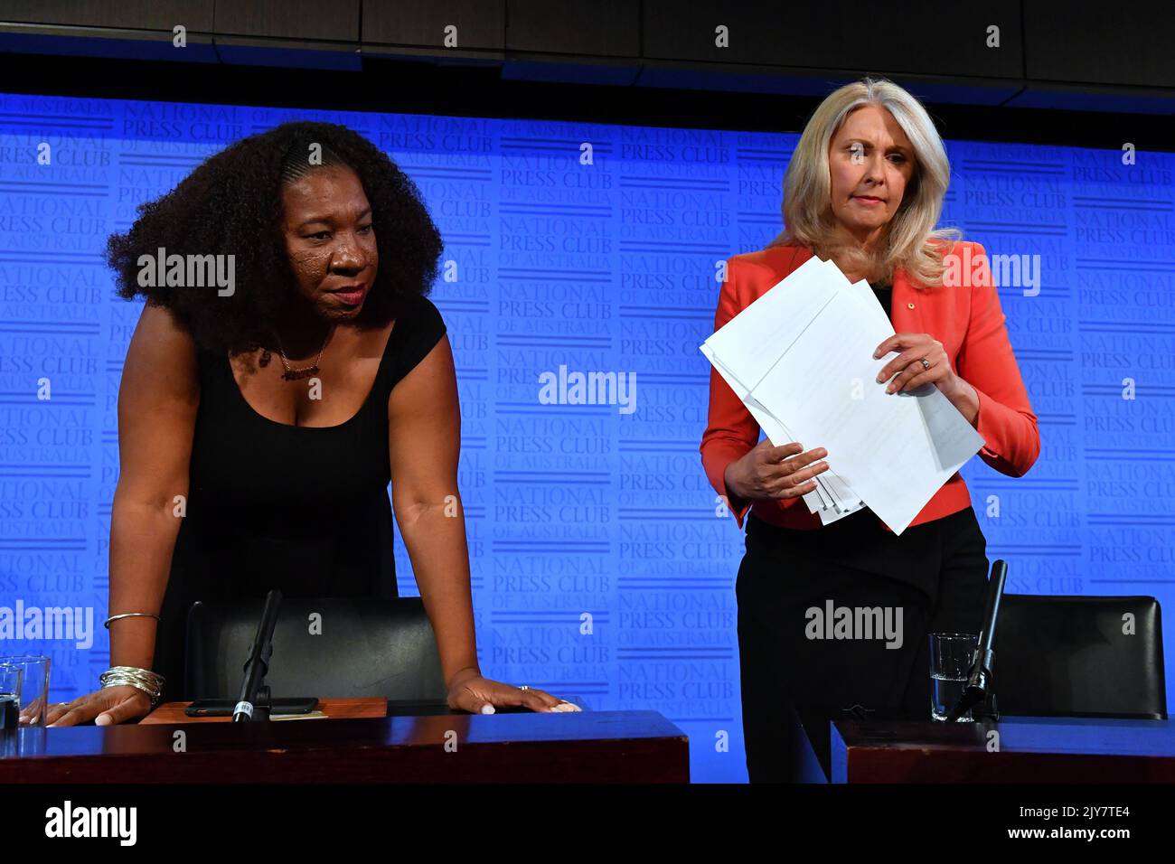 Me Too movement founder Tarana Burke and former journalist Tracey ...