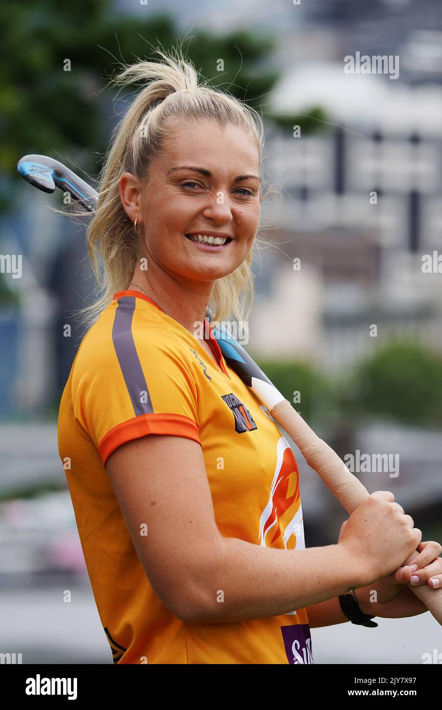 Ashlea Fey of Brisbane Blaze poses for a portrait during a Hockey One ...