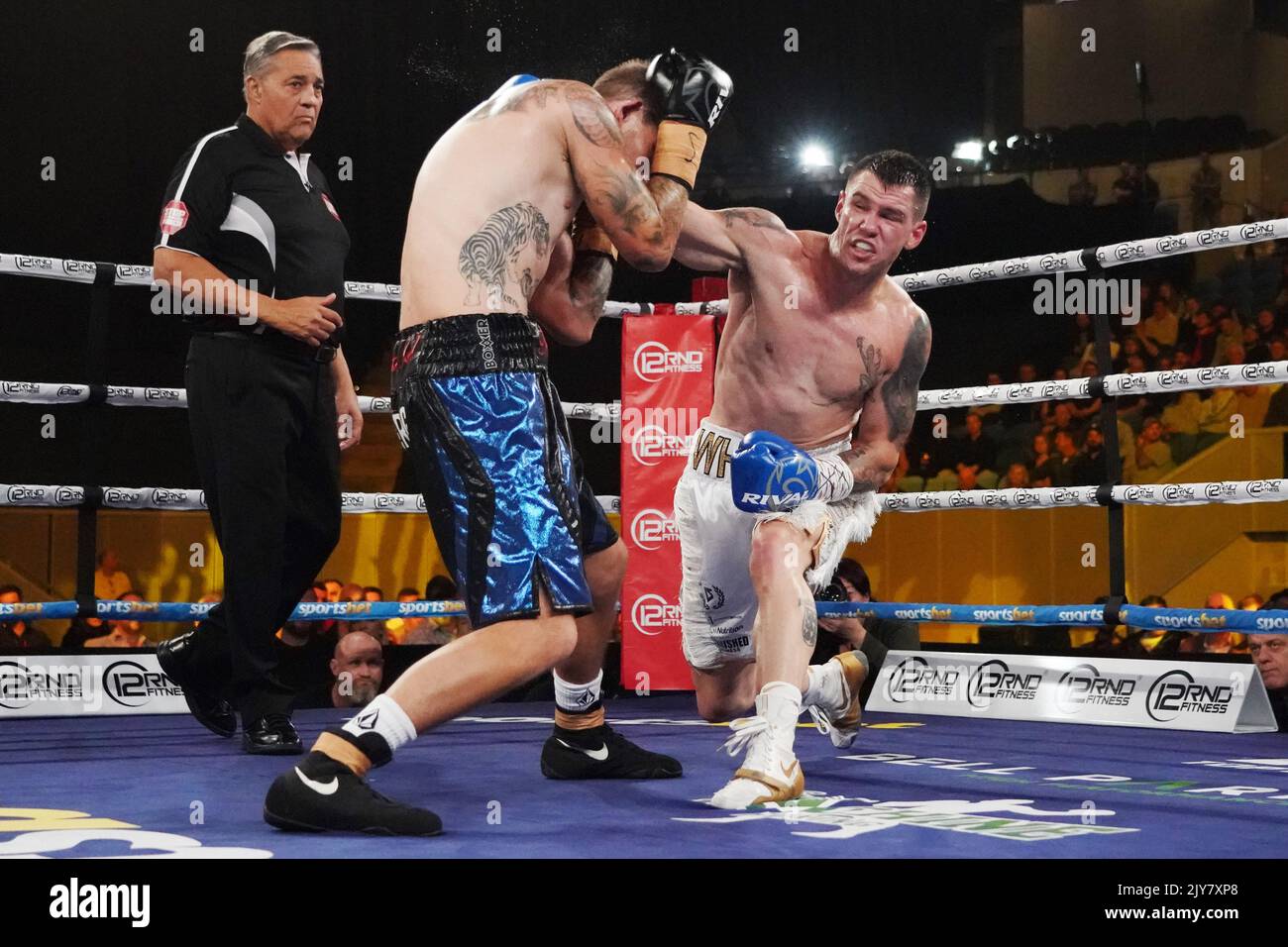 Melbourne identity Mick Gatto is seen during the Code War Boxing night ...
