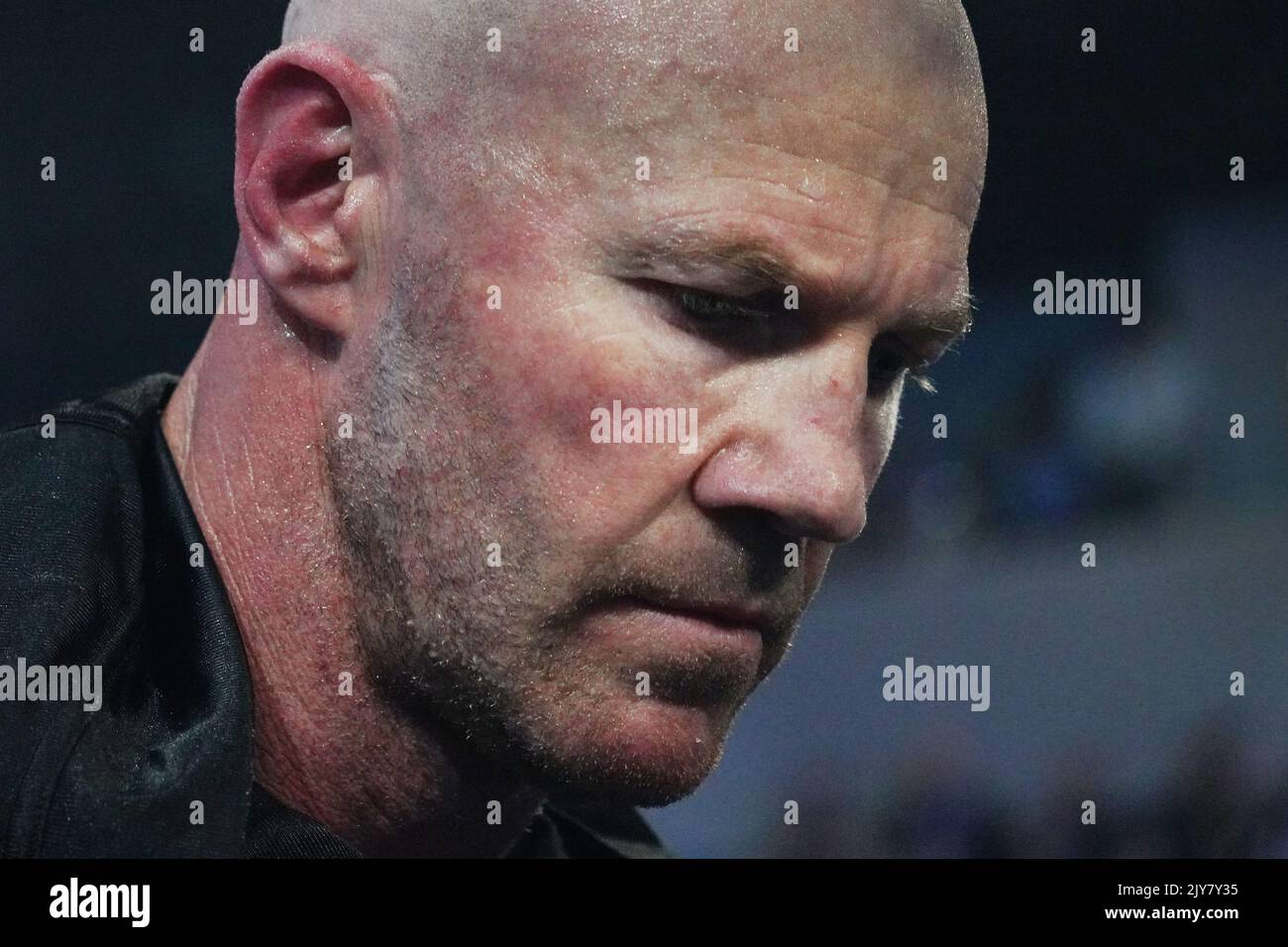 Barry Hall enters the ring for his fight against Paul Gallen during the ...
