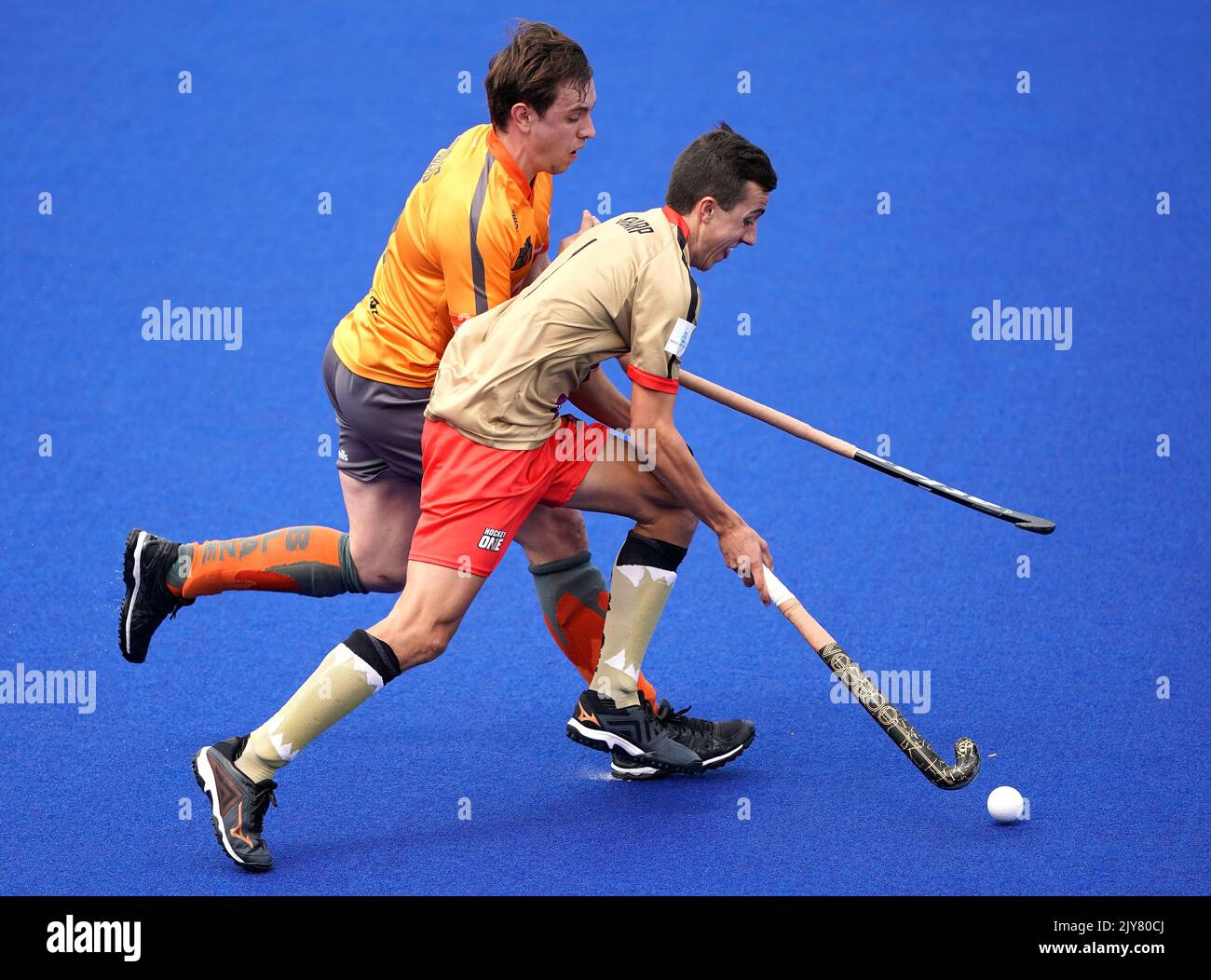 Lachlan Sharp of NSW Pride in action during the Men's Hockey One Grand ...