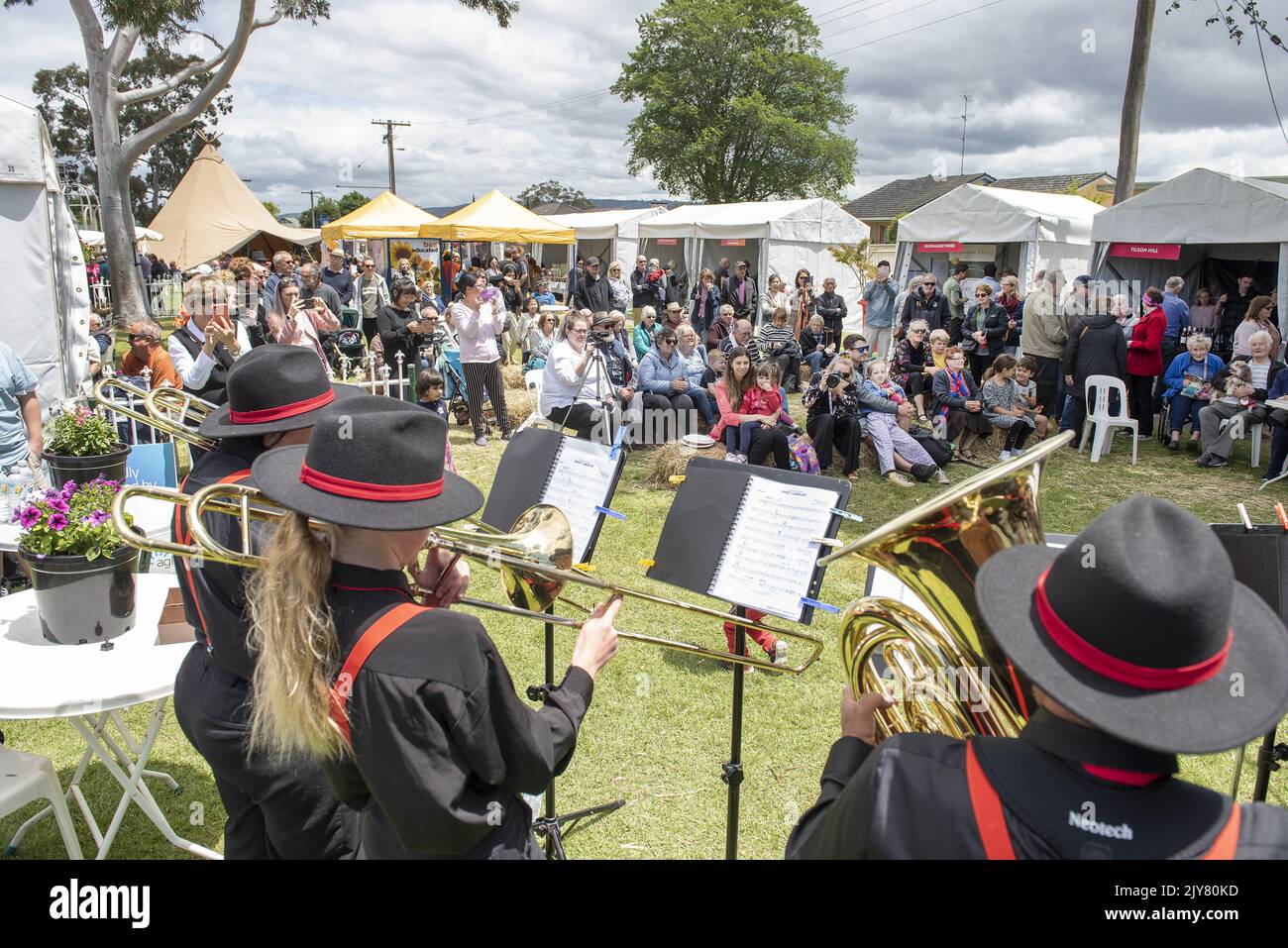 Festival goers at the International Rose Garden Festival in Morwell ...
