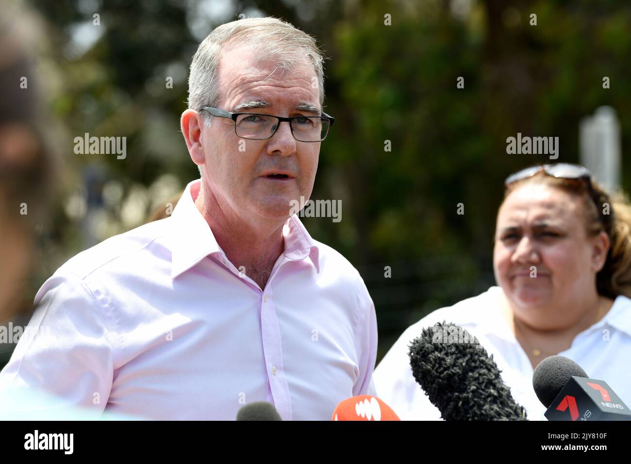 Member for Maroubra Michael Daley is seen during a media press ...
