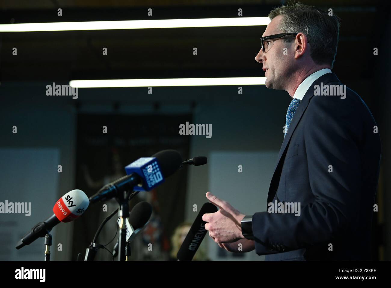 NSW Treasurer Dominic Perrottet speaks during the launch of the NSW ...