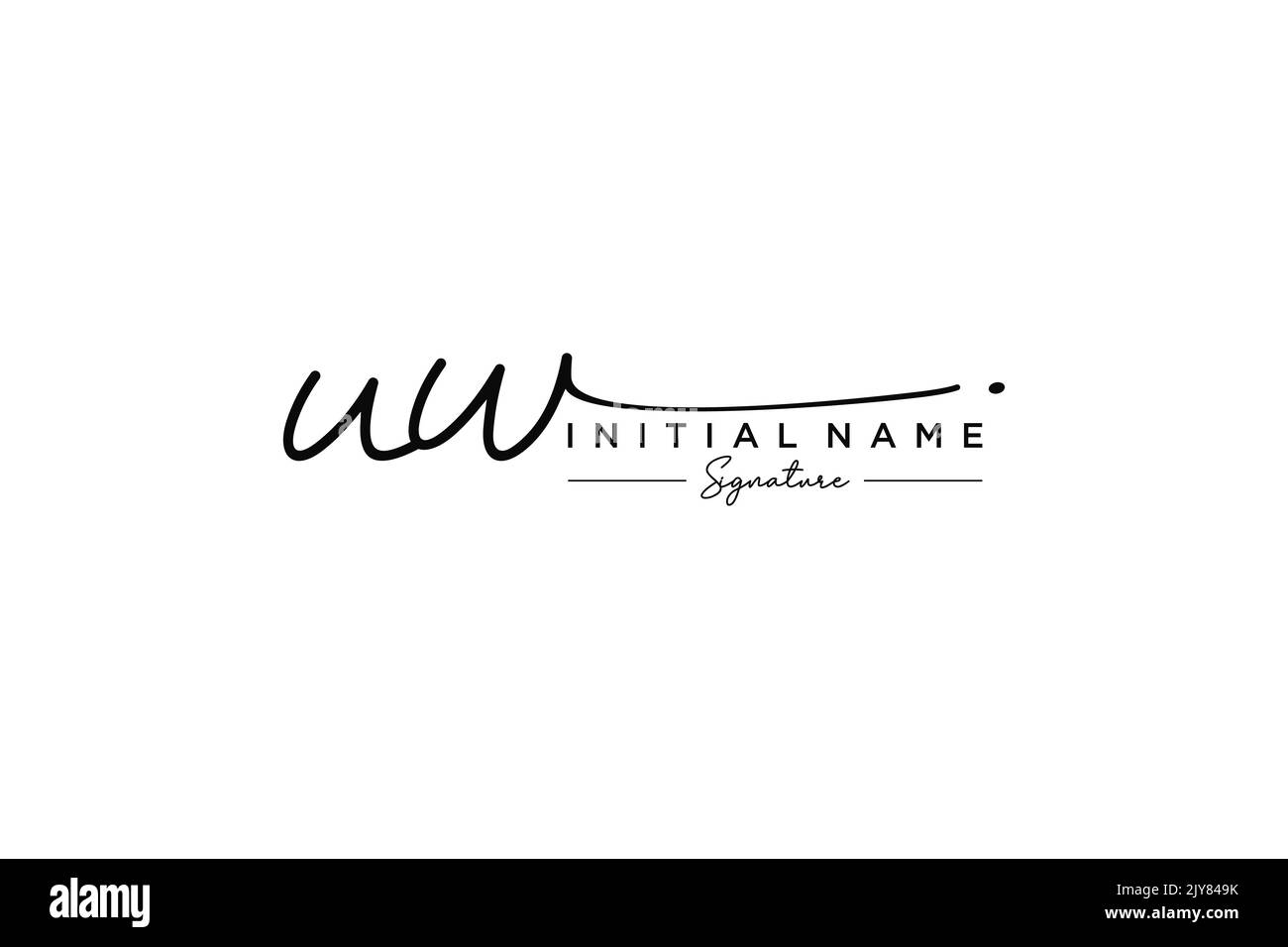 Uw minimal logo hi-res stock photography and images - Alamy
