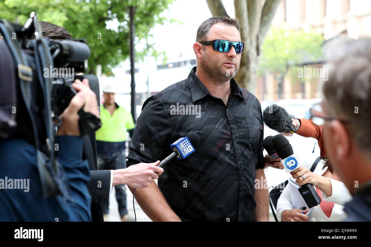 Marcus Rayner, partner of Stacey Panozzo, leaves the Magistrates court ...