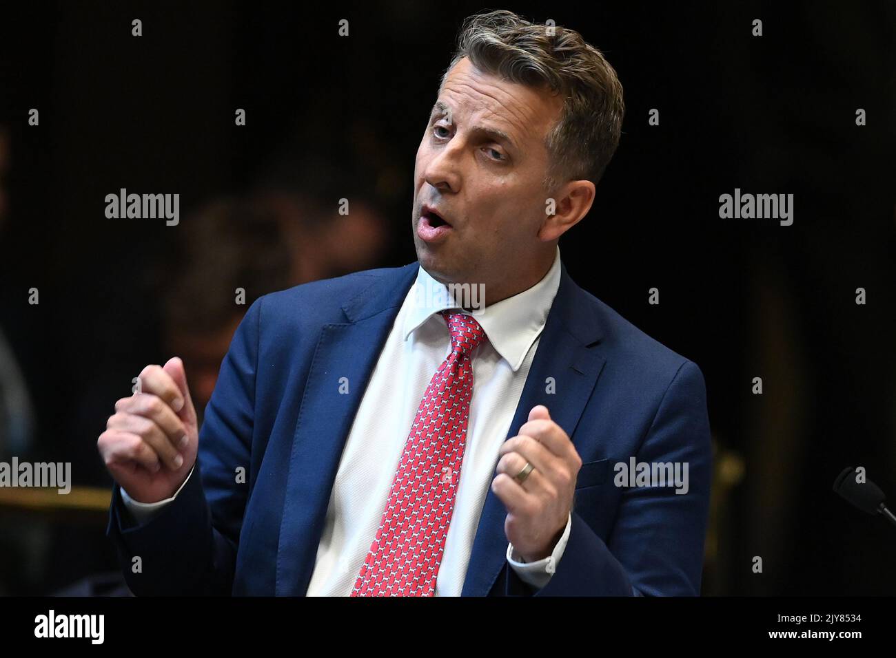 NSW Minister for Transport and Roads Andrew Constance speaks during ...