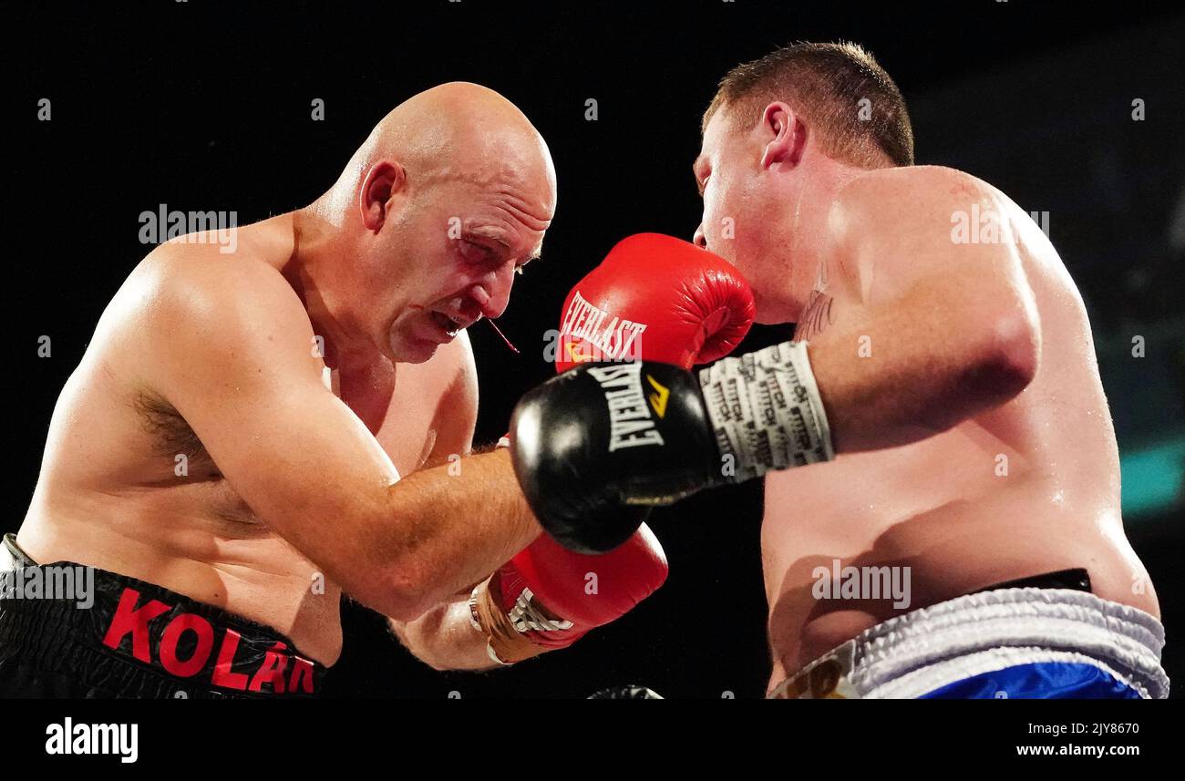 Jayden Joseph and Ivan Kolar compete during Big Time Boxing at the ...