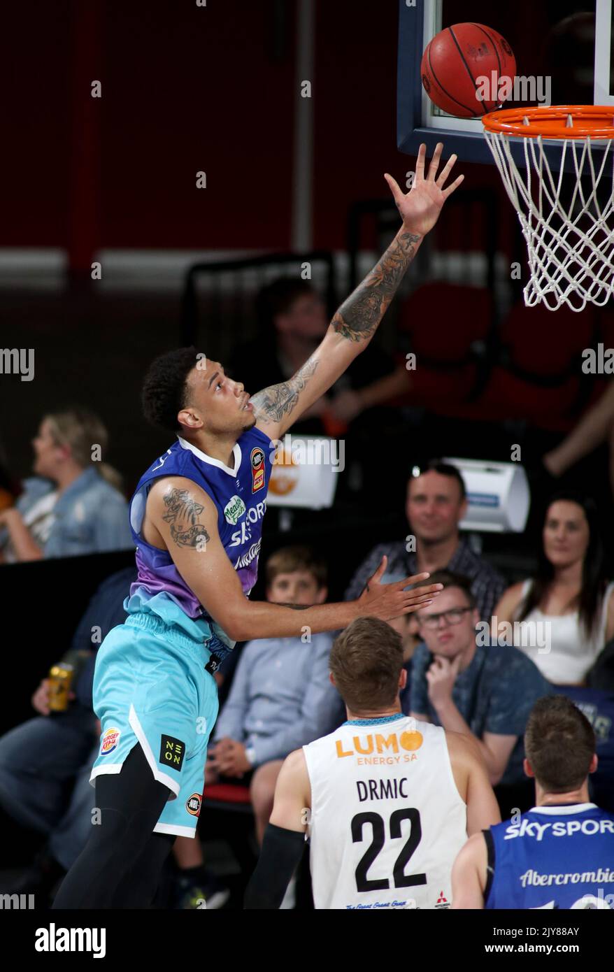 Brandon Ashley of the Breakers during the Round 8 NBL match between the ...