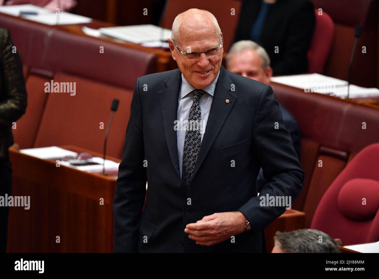 Liberal Senator Jim Molan during his swearing in ceremony in the Senate ...