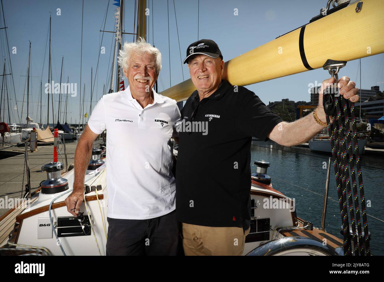 Brothers Kendall (left) and Bill Barry-Cotter pose for a photograph ...