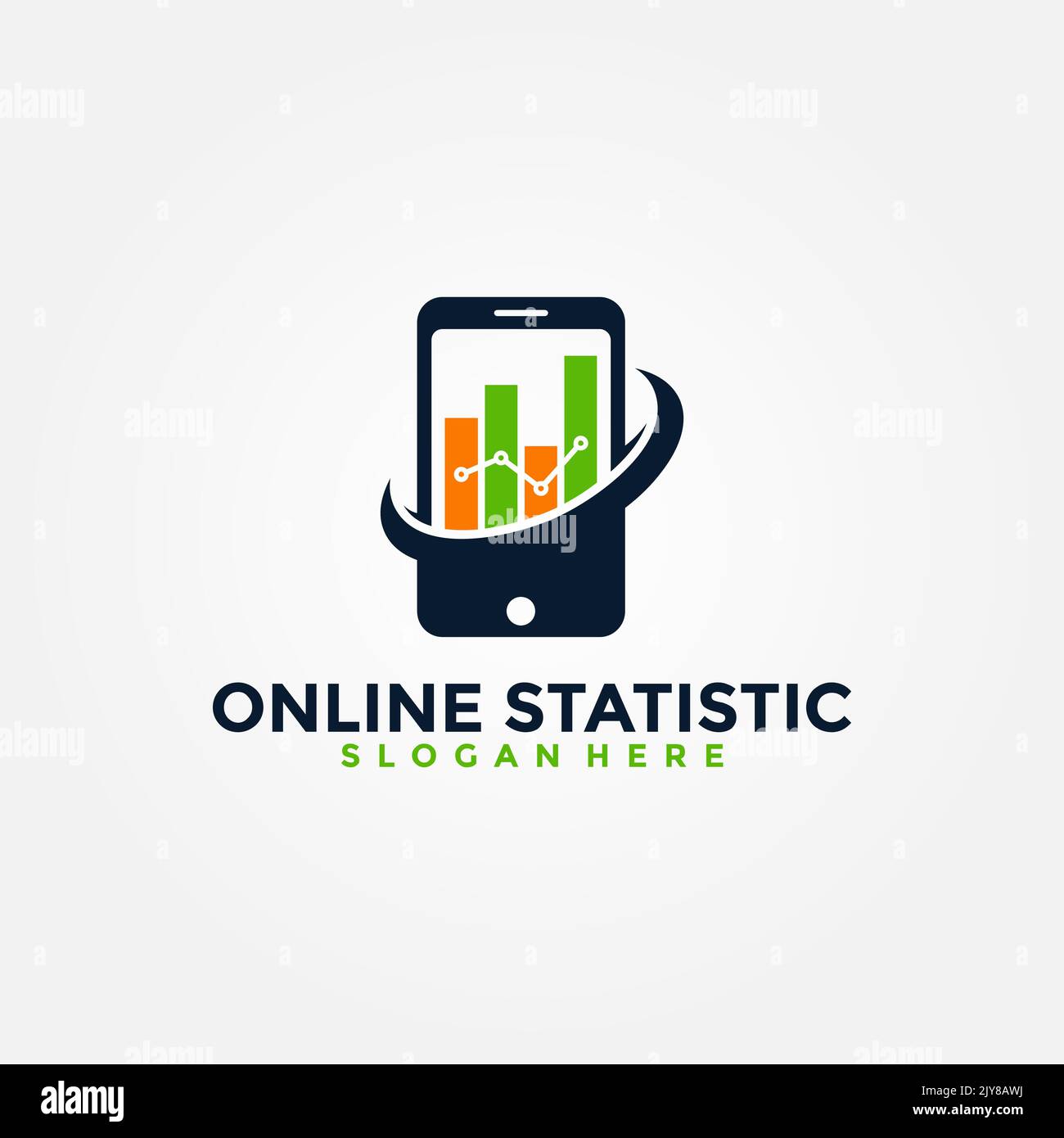 Report Online Statistics Logo Vector. Creative logo for mobile concept ...