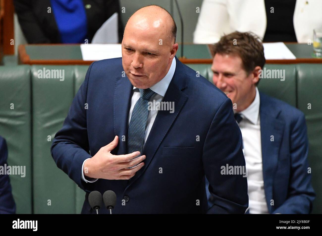 Minister for Home Affairs Peter Dutton during Question Time in the ...