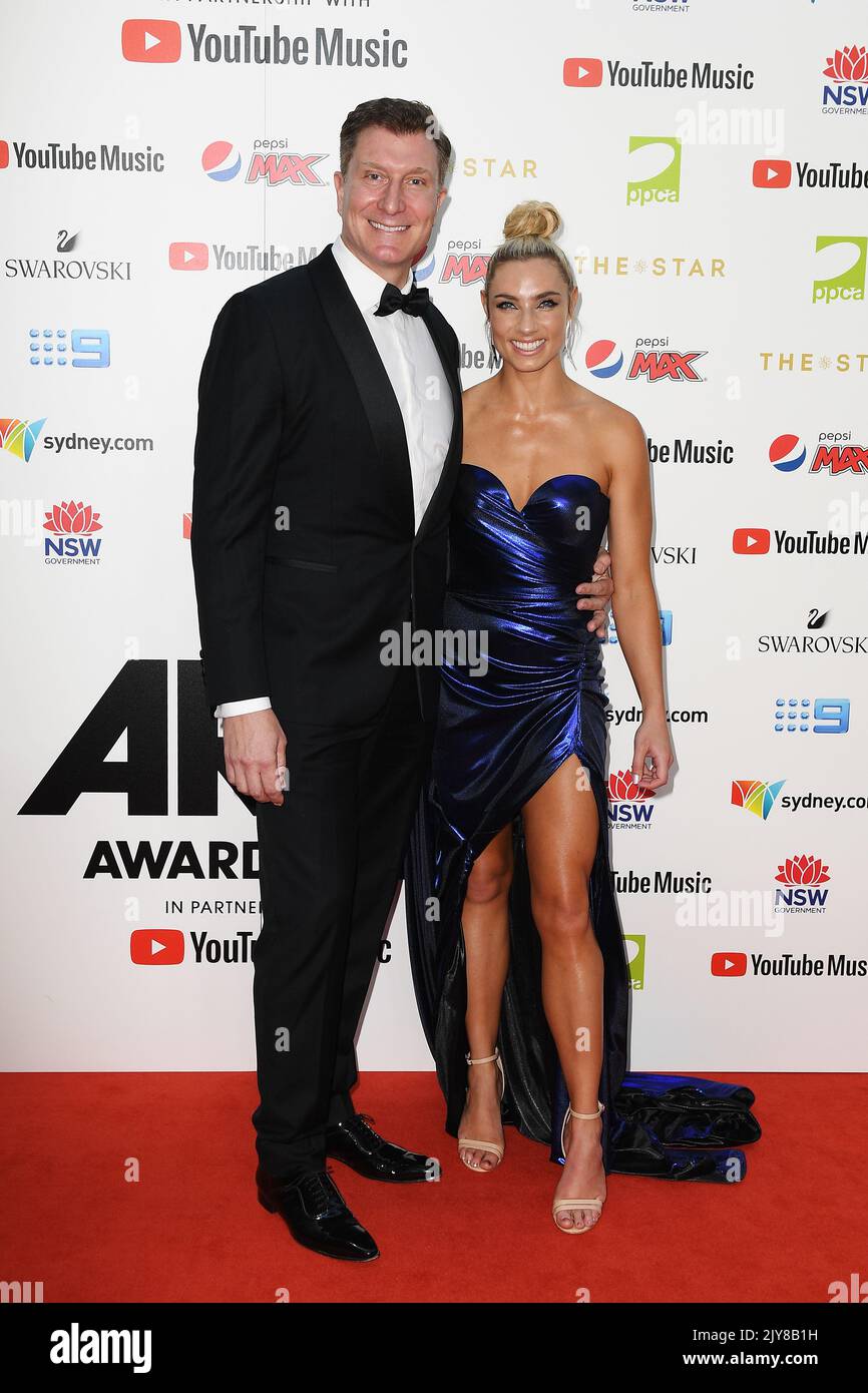 Simon Pryce and Lauren Hannaford arrive at the 33rd Annual ARIA Music ...