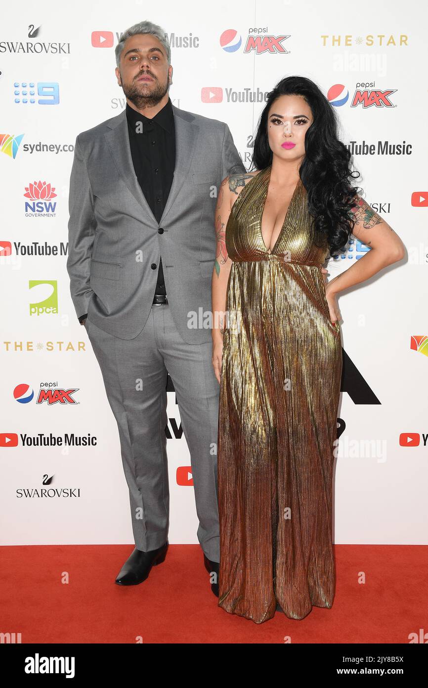 Dan Sultan and Bronnie Jane Lee arrives at the 33rd Annual ARIA Music ...
