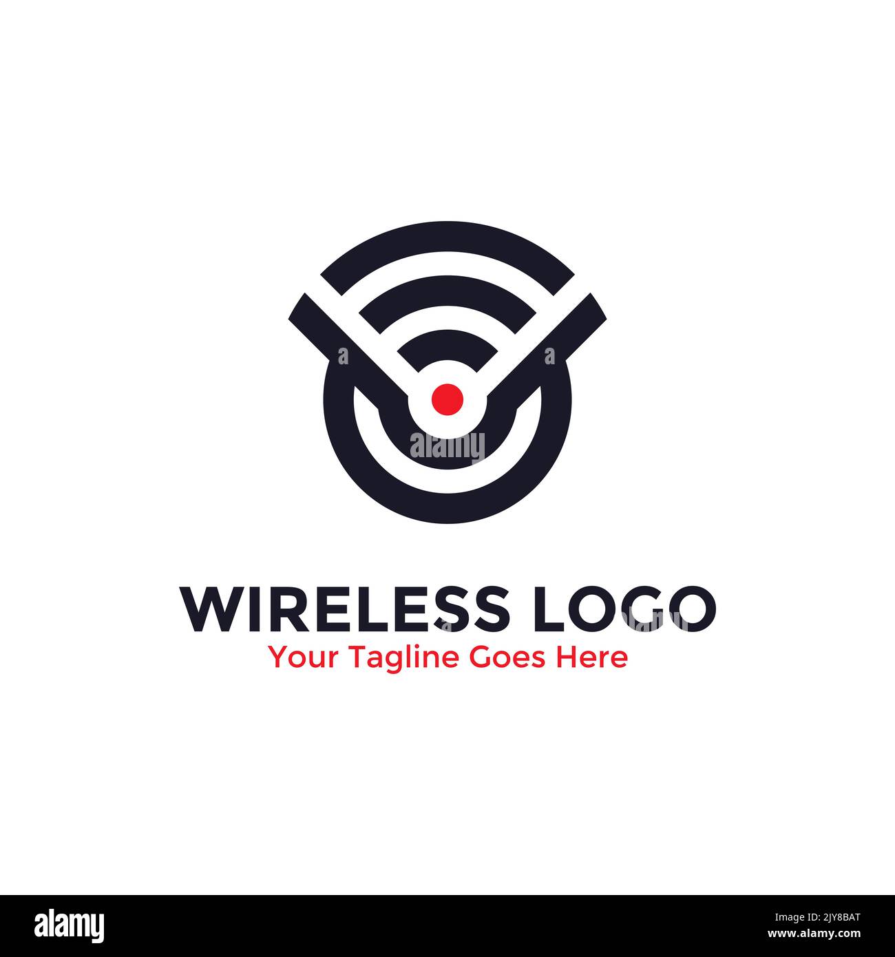 Wireless Signal logo template design. Wifi logo, radio waves icon ...