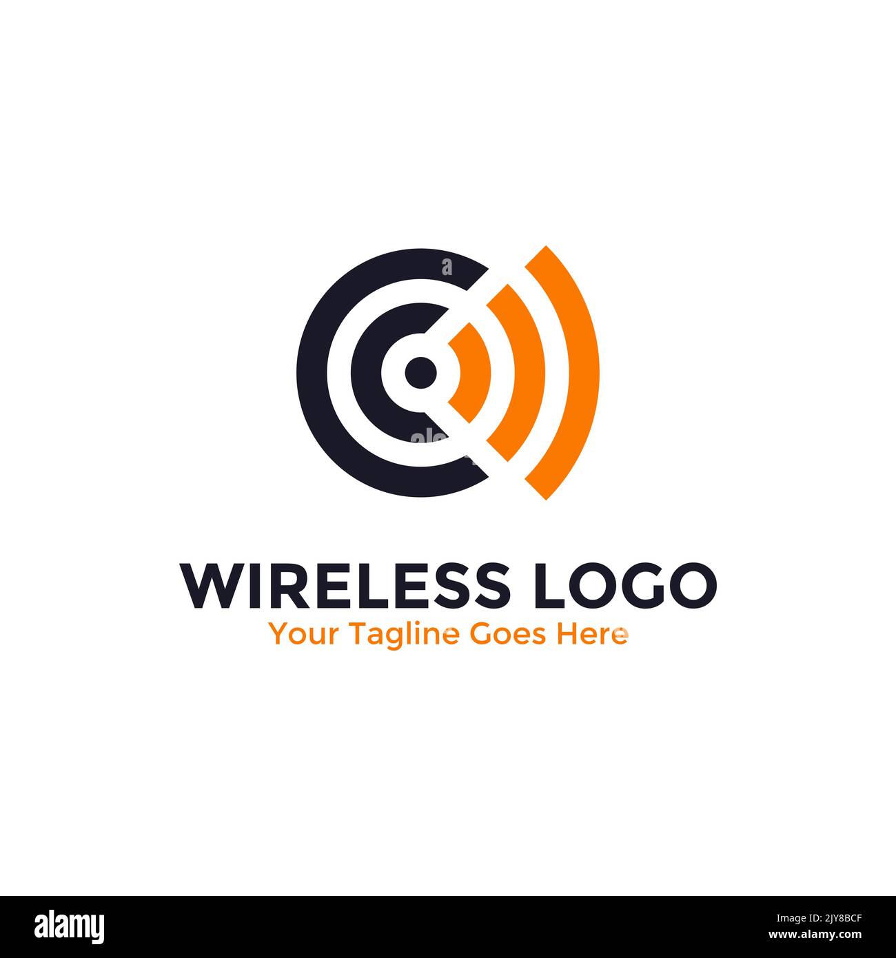 Wireless Signal logo template design. Wifi logo, radio waves icon ...
