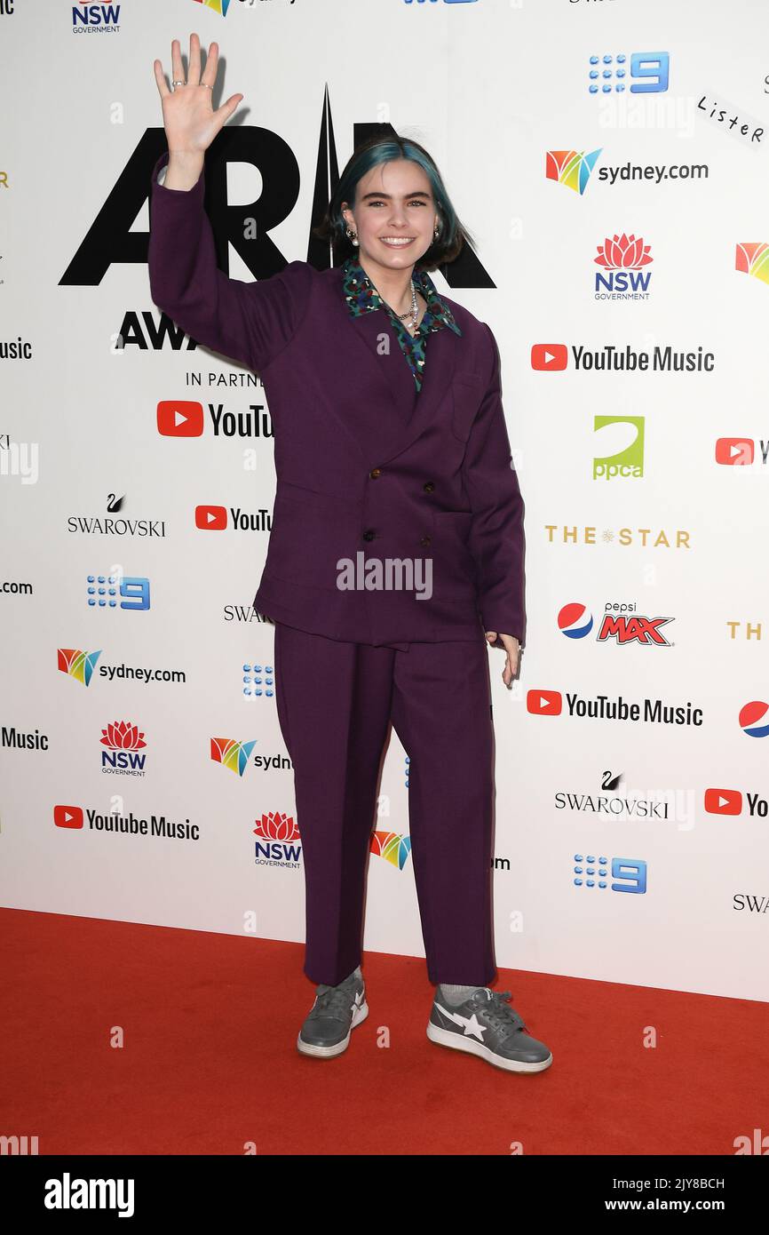 Stella Bennett arrives at the 33rd Annual ARIA Music Awards at The Star ...