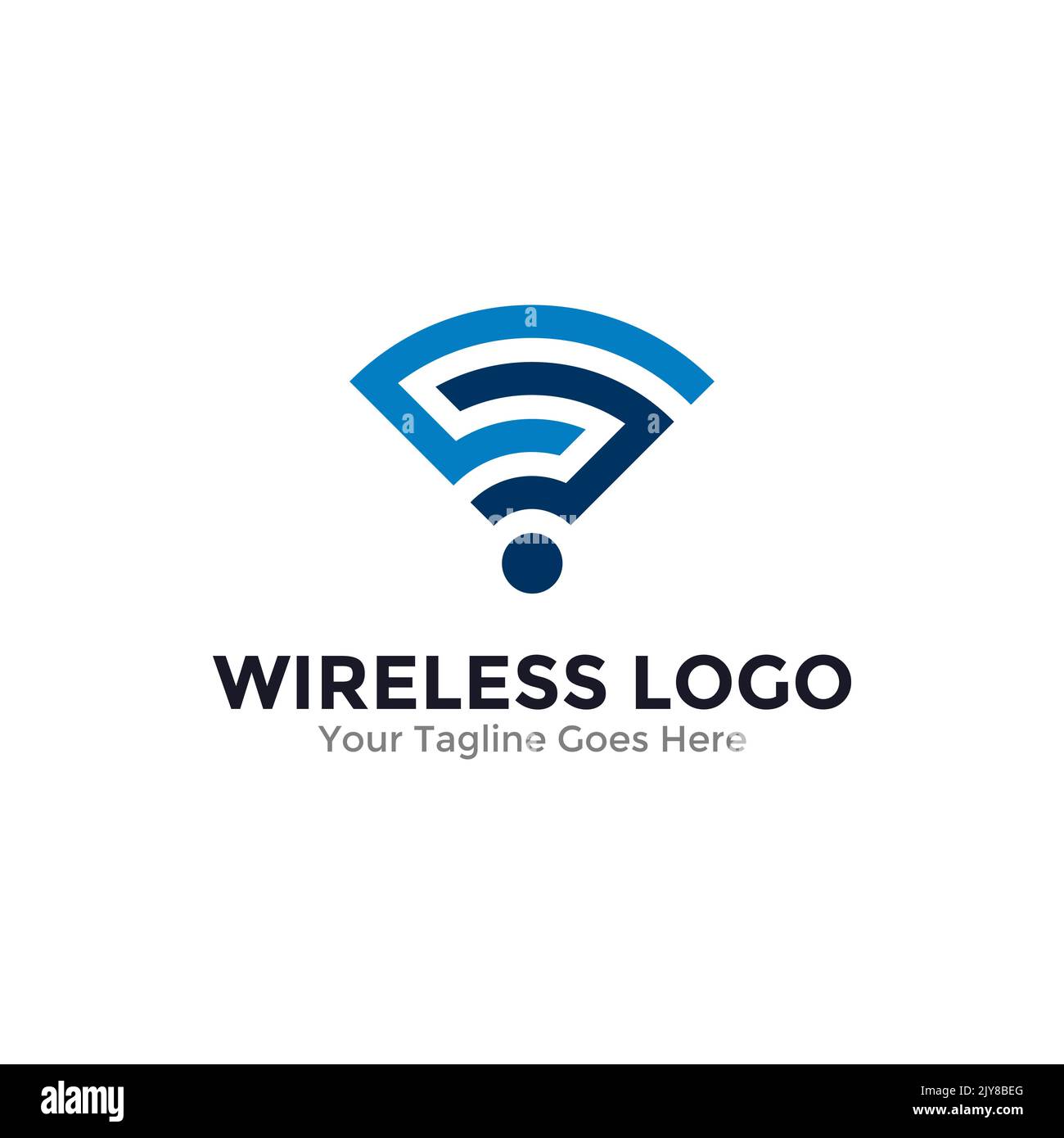 Letter S for abstract wireless logo vector. Signal wave and wifi ...