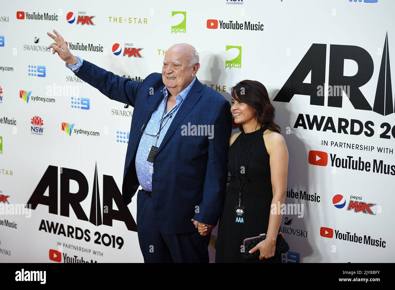 Michael Chugg (left) arrives at the 33rd Annual ARIA Music Awards at ...