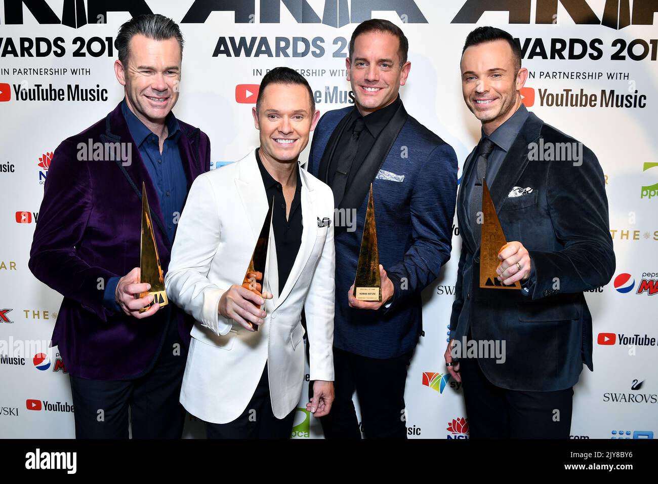Human Nature poses for a photograph being inducted into the ARIA Hall ...