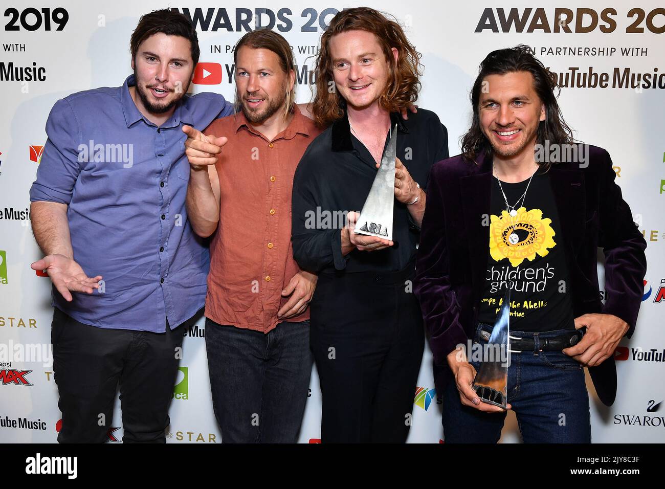 The Teskey Brothers poses for a photograph after winning the Album of ...