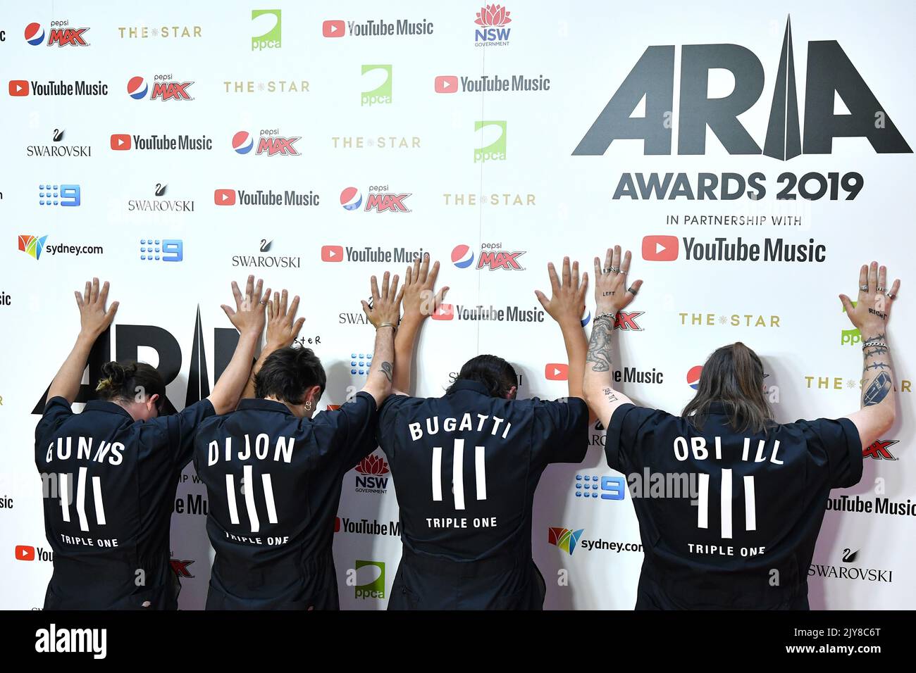 Triple One arrives at the 33rd Annual ARIA Music Awards at The Star in ...