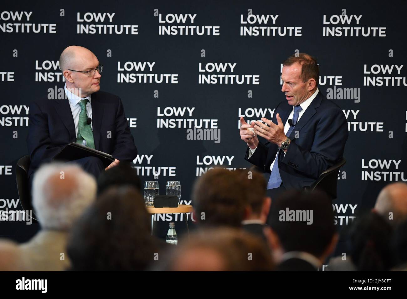 Former Australian prime minister Tony Abbott takes questions after ...