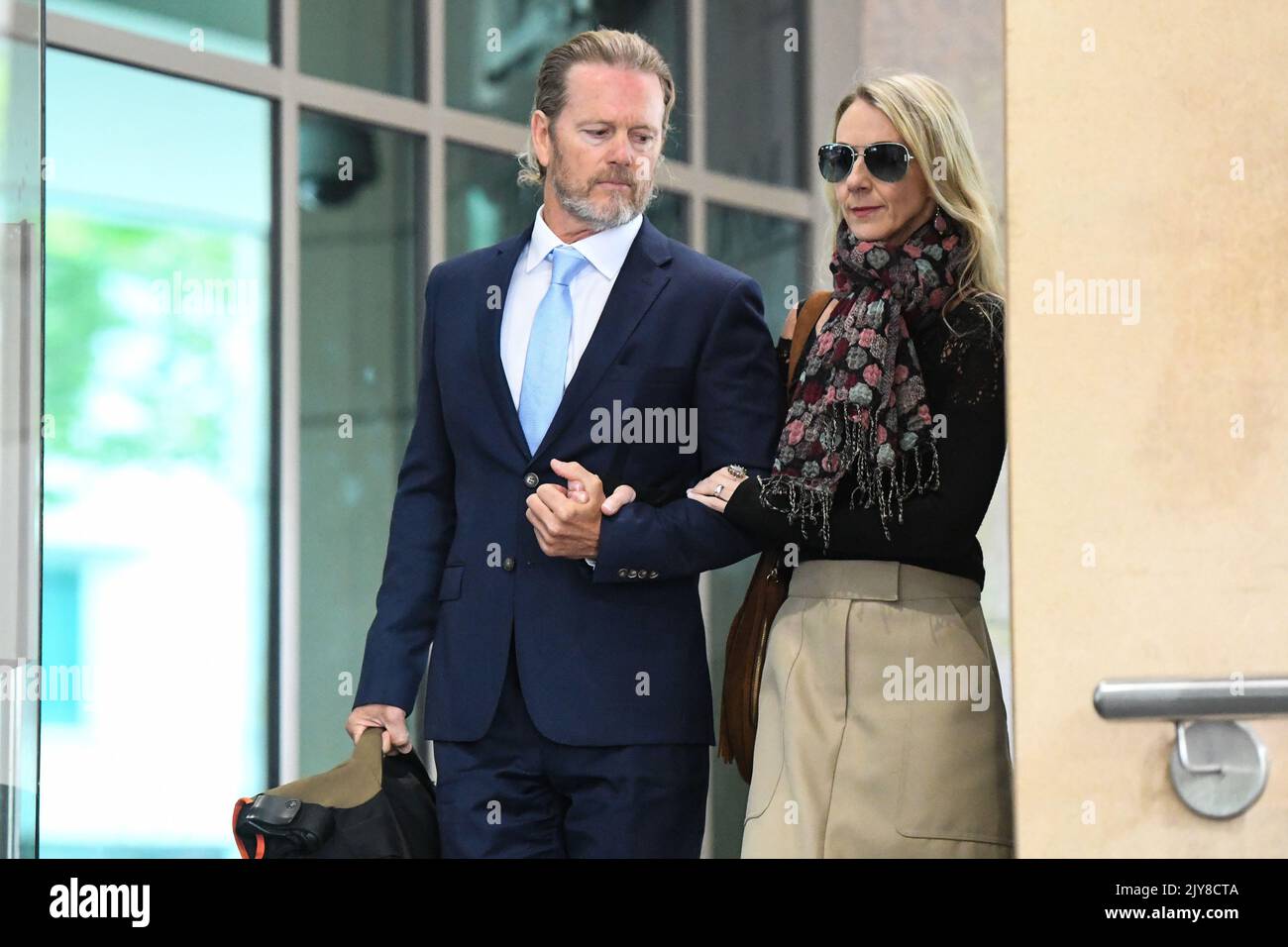 Australian actor Craig McLachlan (left) and his partner Vanessa ...
