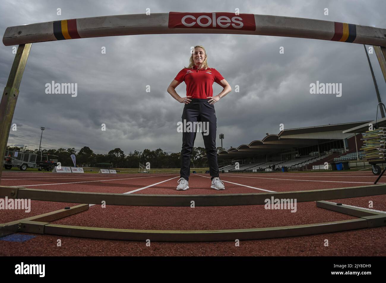 Olympic champion Sally Pearson poses at the SA Athletics Stadium in ...
