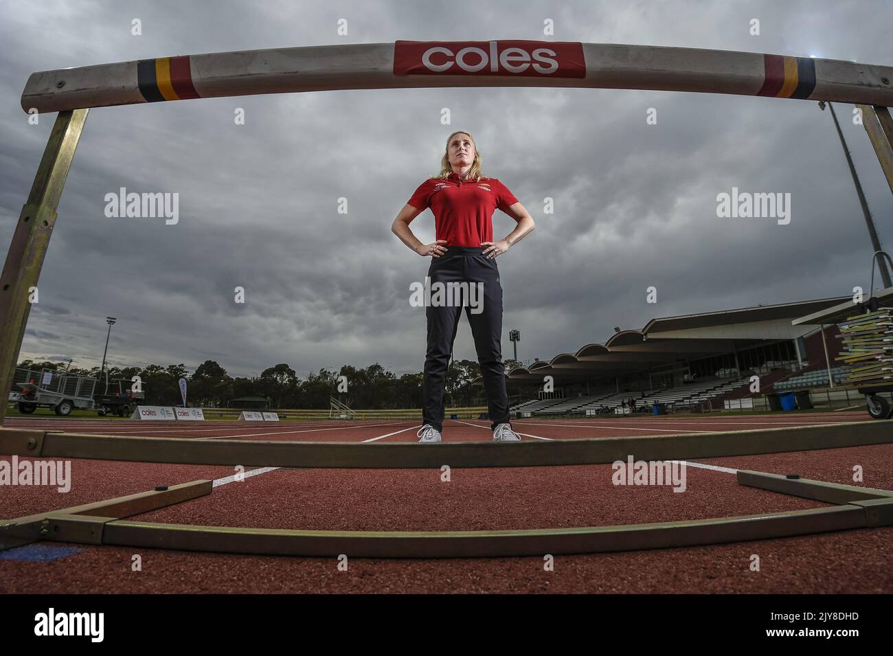 Olympic champion Sally Pearson poses at the SA Athletics Stadium in ...