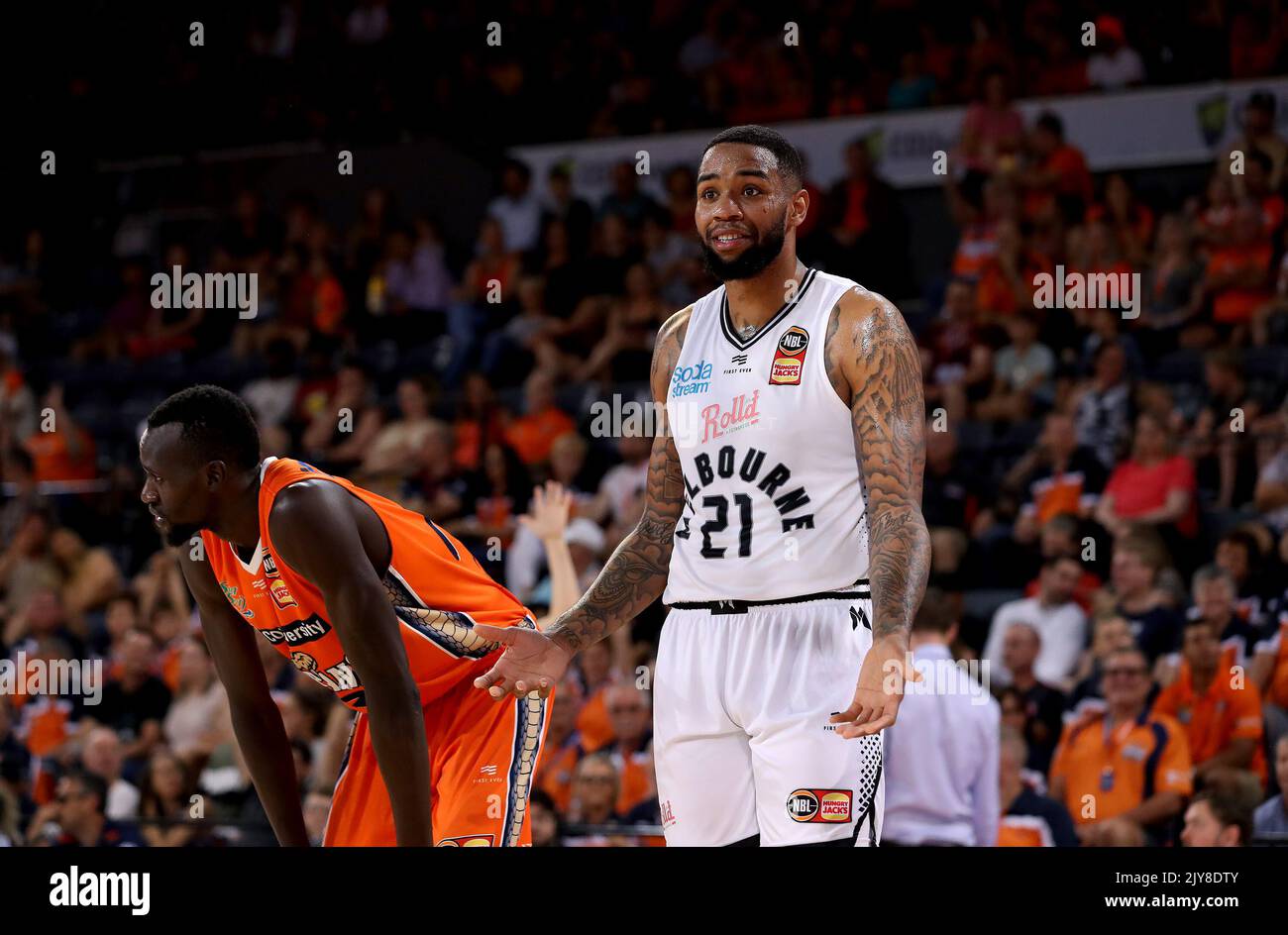Melbournes Shawn Long during the Round 9 NBL match between Cairns ...