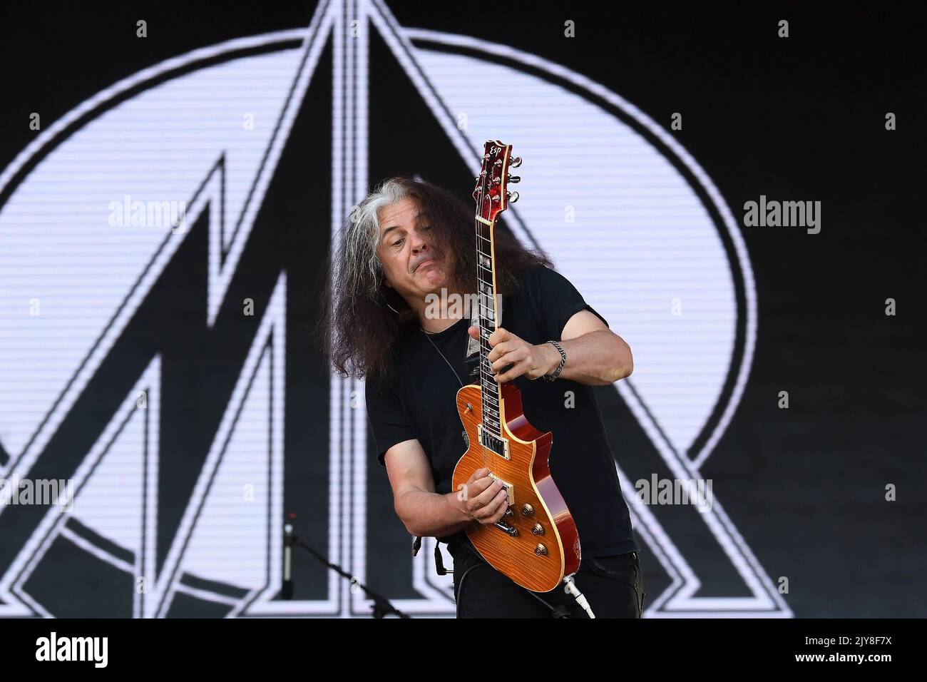 Rio de Janeiro, Brazil,September 2, 2022. Guitarist Alex Skolnick ...