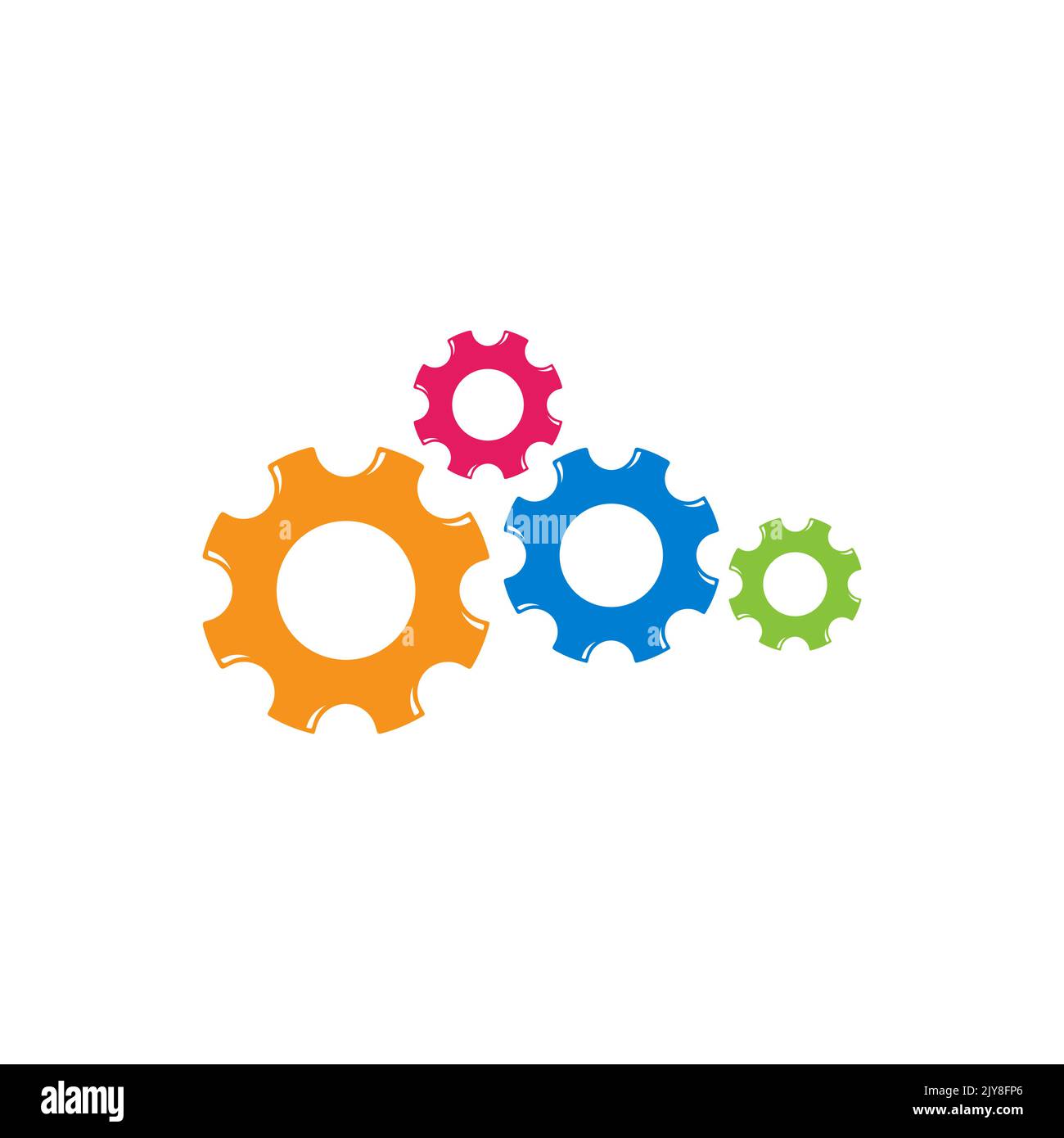 Gear logo vector, icon, symbol, illustration design template Stock ...