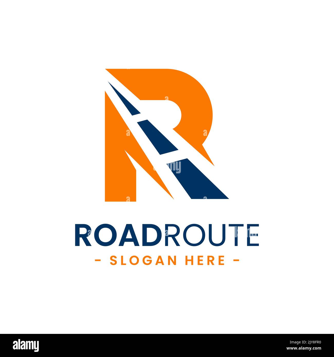 Letter R for road route logo design template. Concept of destination ...