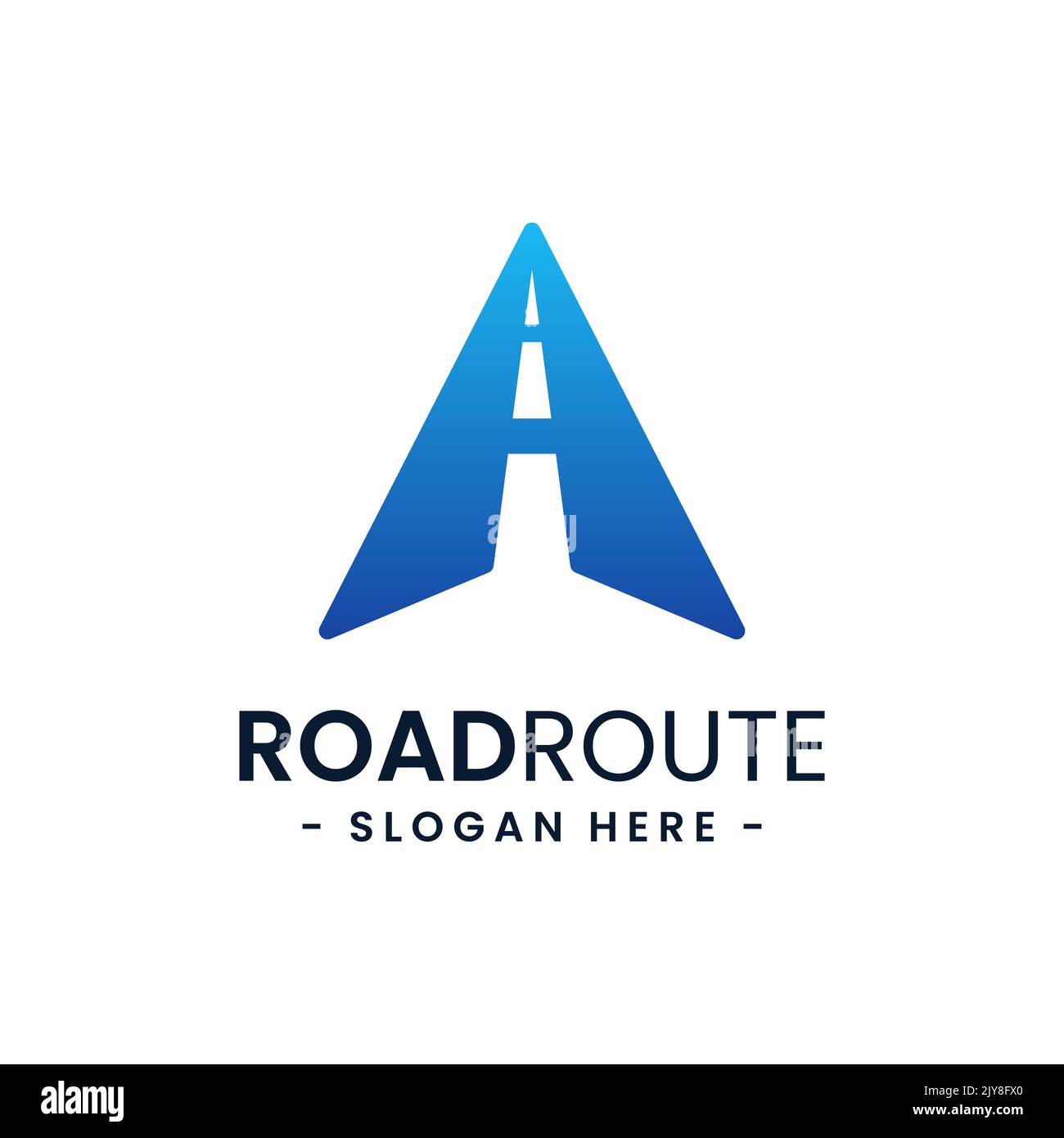 Letter A for road route logo design template. Concept of destination ...