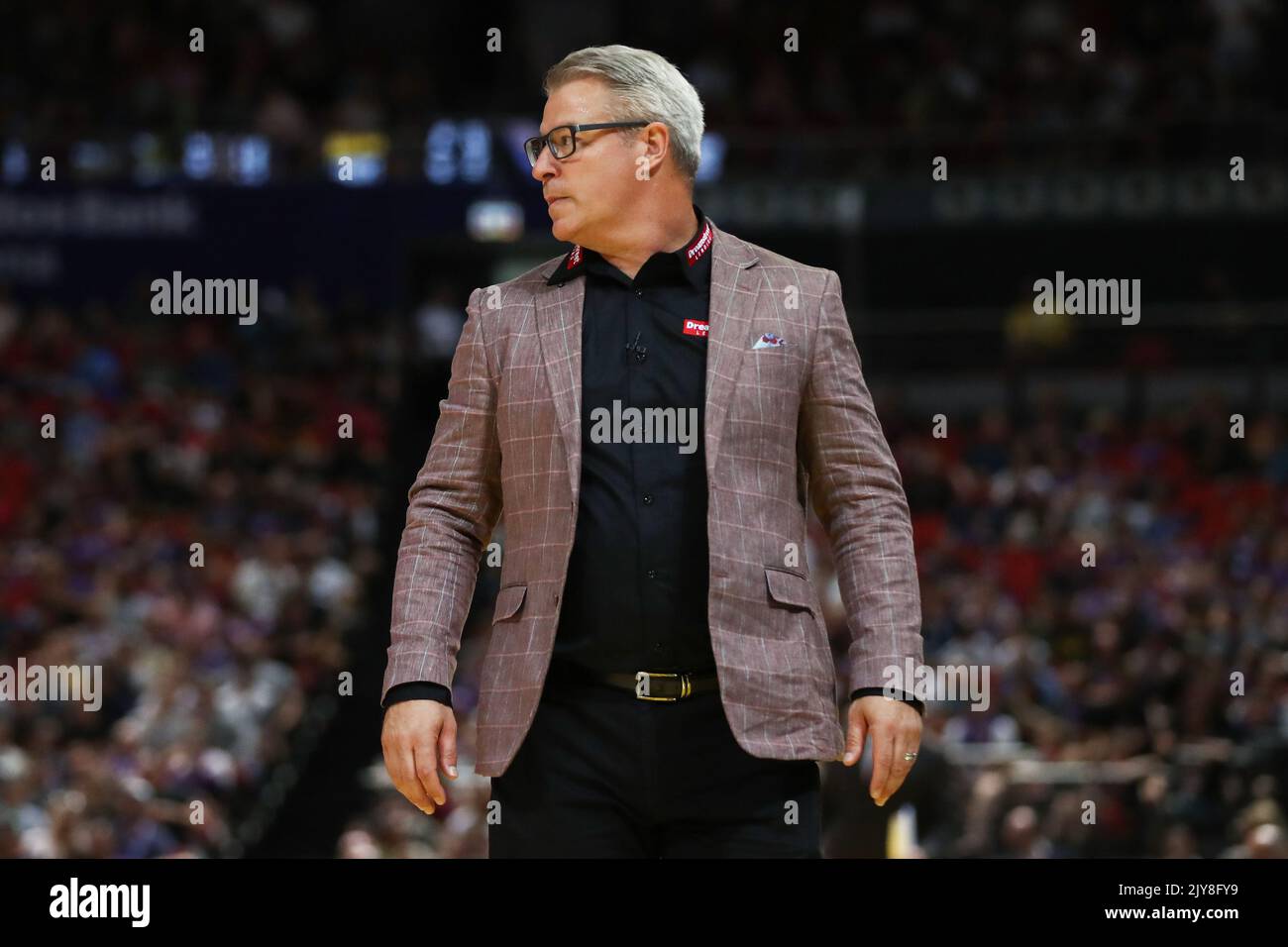 Melbourne United coach, Dean Vickerman looks on during the NBL Round 9 ...