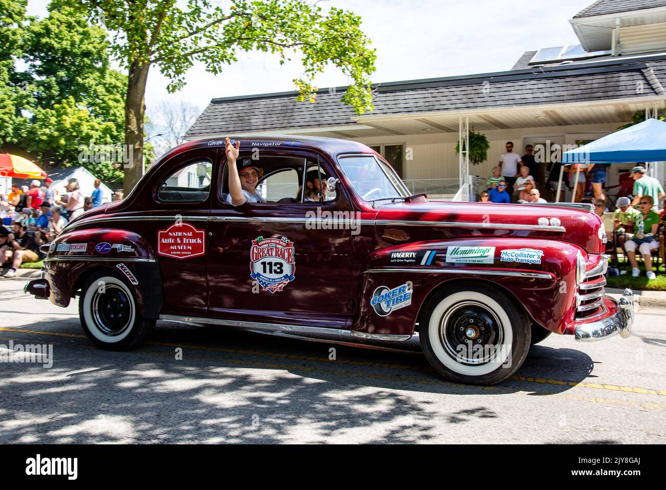 Maroon 1948 ford super deluxe hi-res stock photography and images - Alamy