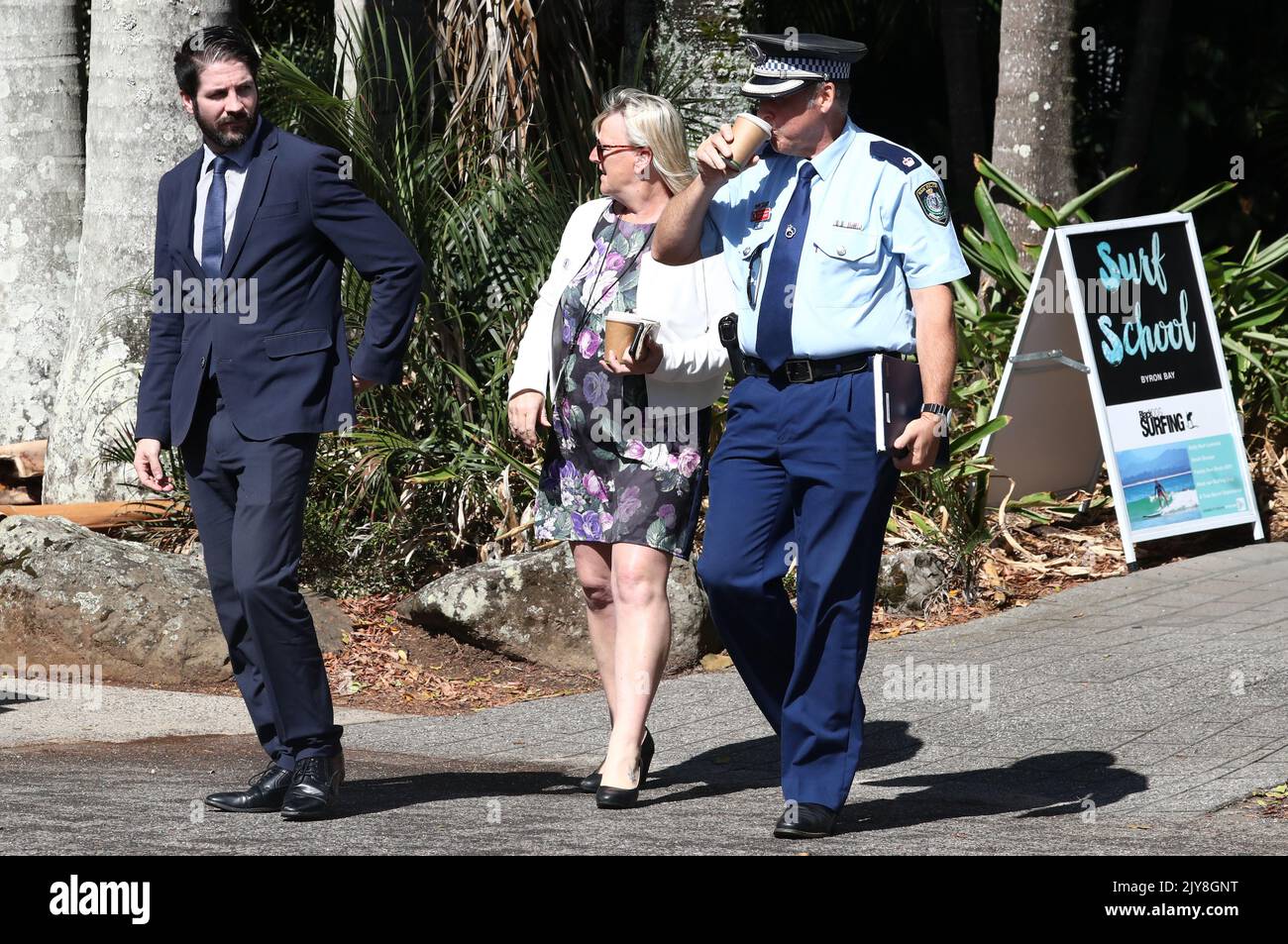Inspector Matt Kehoe arrives with Court Officers for the first mention ...