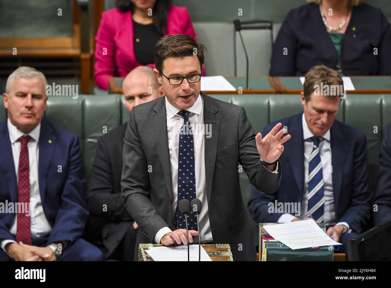 Australian Water Resources Minister David Littleproud speaks during ...