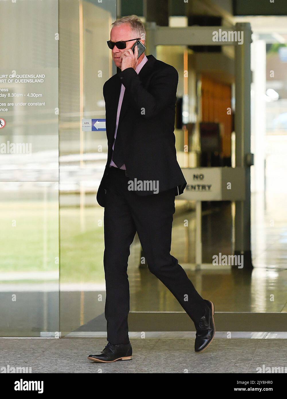 Brendan Terry is seen departing the Brisbane District Court, Brisbane ...