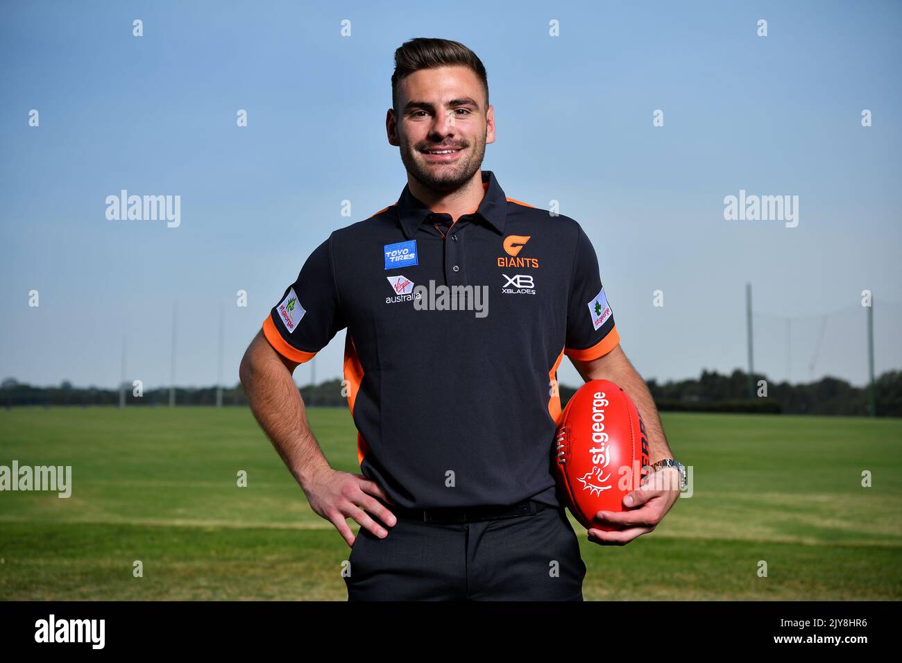 New captain Stephen Coniglio poses for a photo during a GWS Giants ...