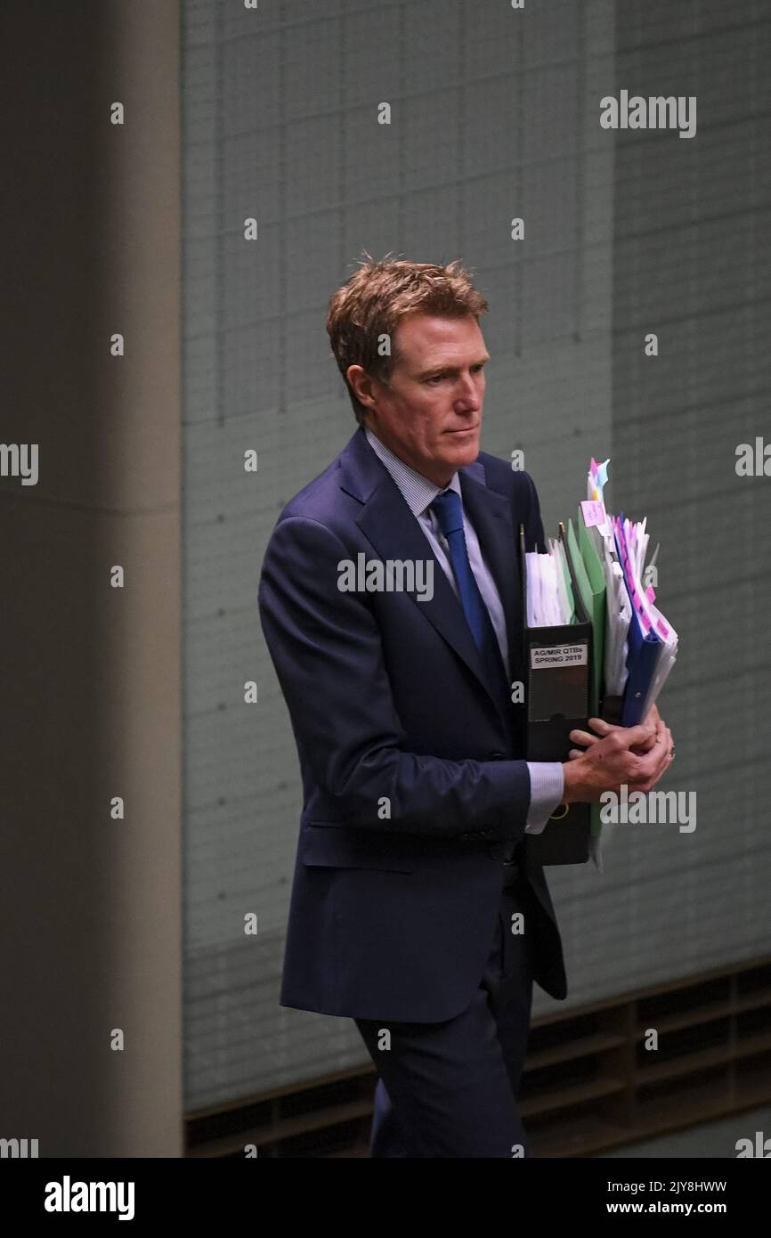 Australian Attorney-General Christian Porter arrives during House of ...