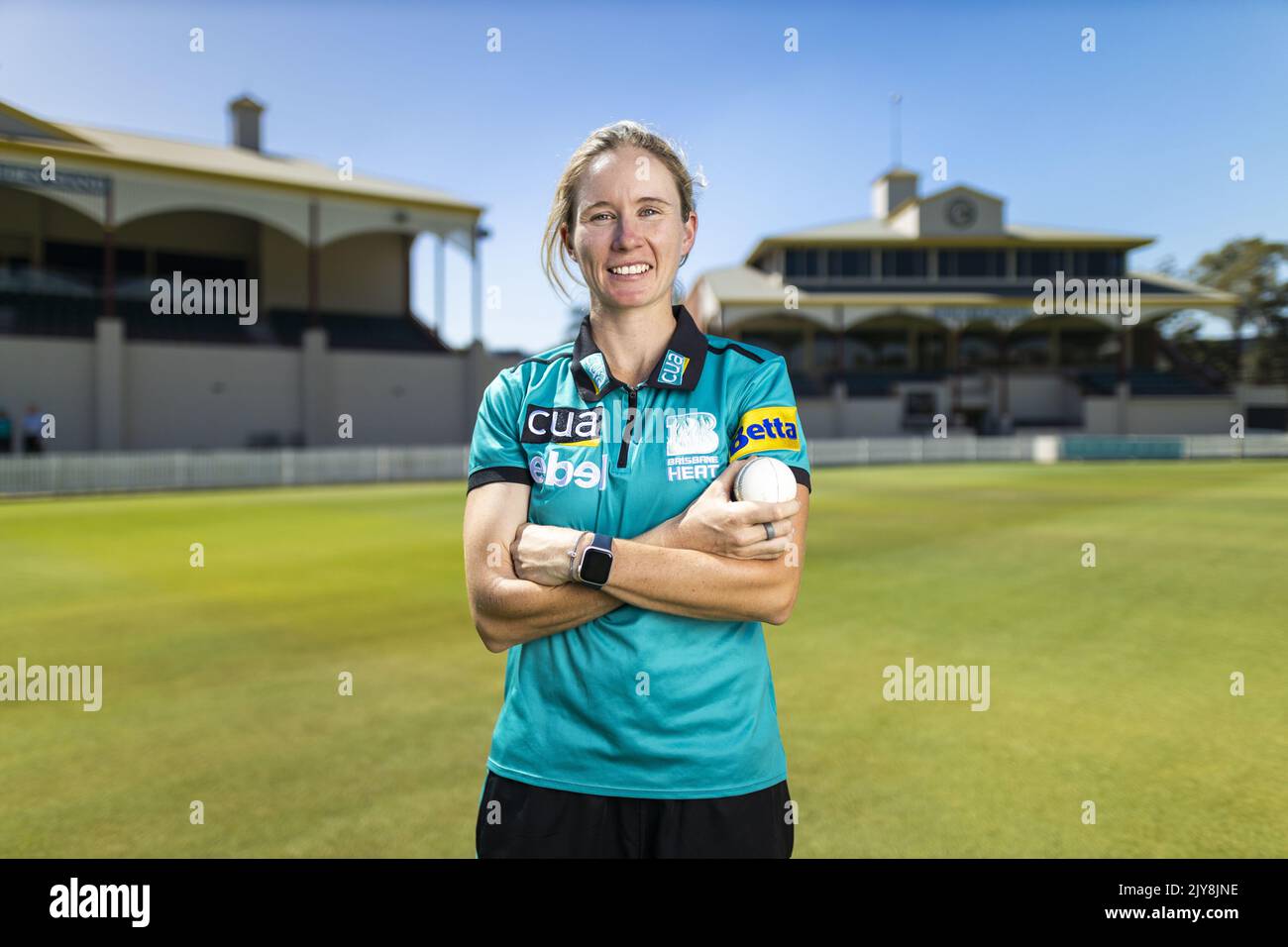 Heat player Beth Mooney poses for a portrait before a Women's Big Bash ...
